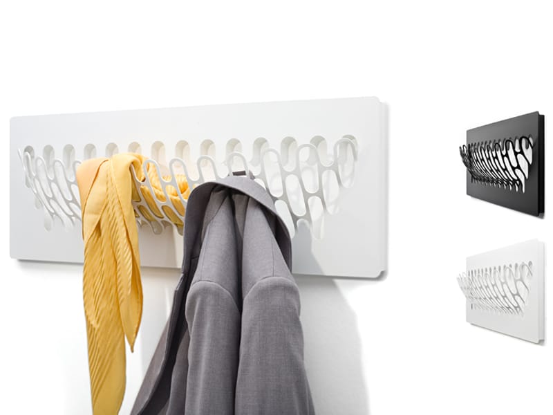 Wall-mounted powder coated steel coat rack JAMES By KONSTANTIN ...