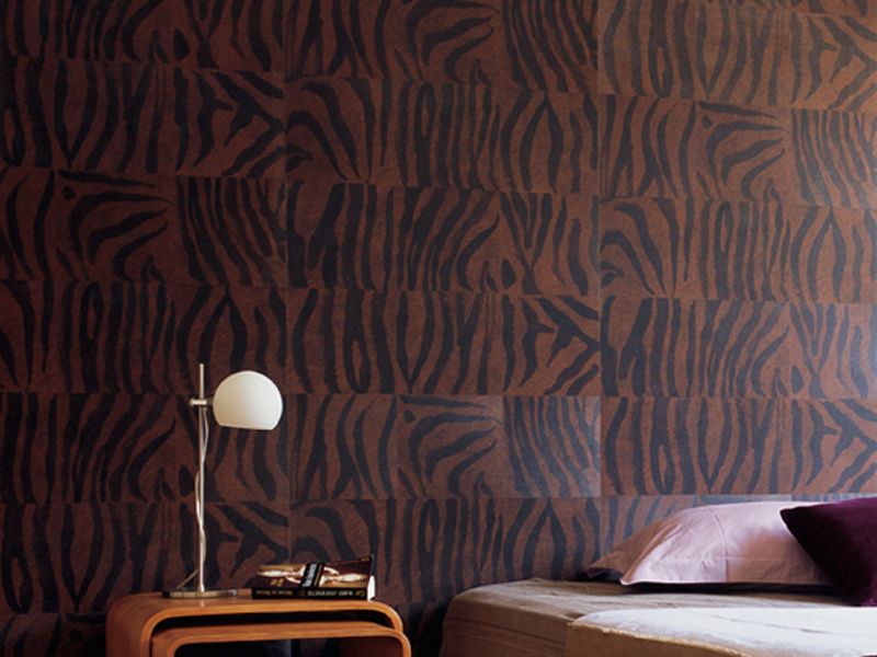 Zebra print vinyl wallpaper TANZANIA By Élitis