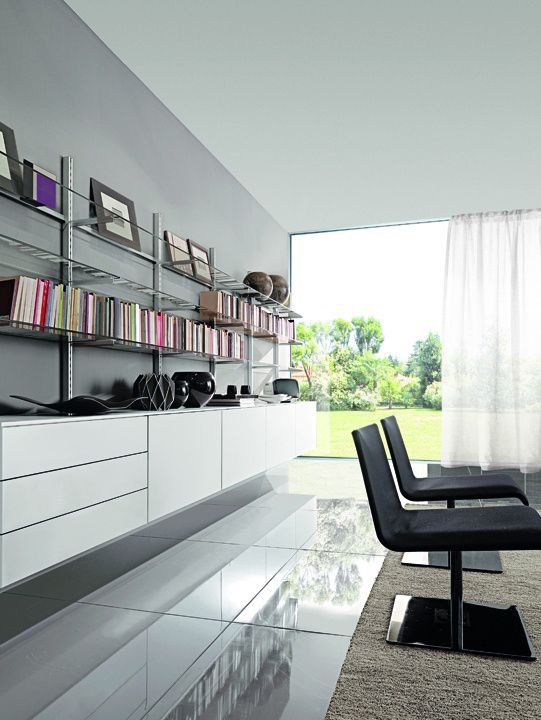 Open wall-mounted bookcase PICÀ MINUS Z043 By Zalf