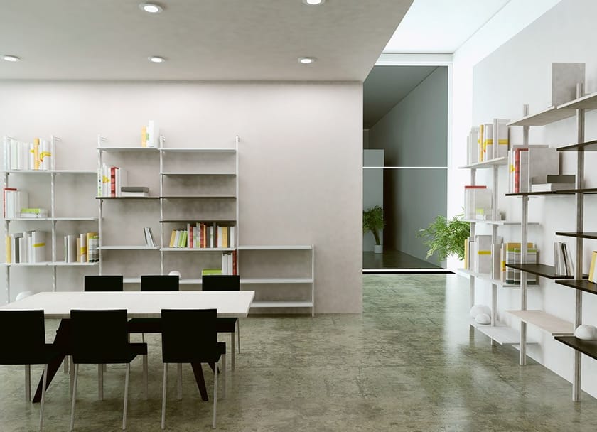 INUNO Modular extruded aluminium office shelving By STUDIO T