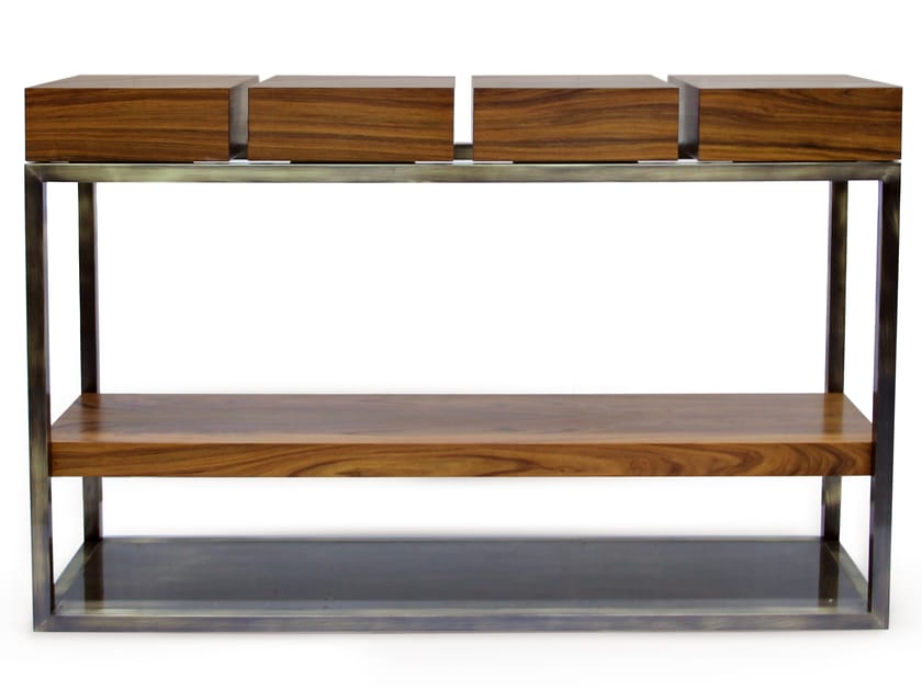 CASSIS Rectangular wooden console table with drawers By BRABBU