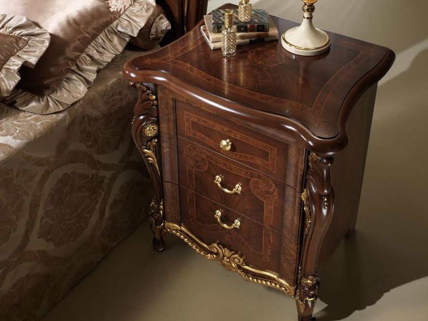 DONATELLO Classic style bedside table with drawers By Arredoclassic