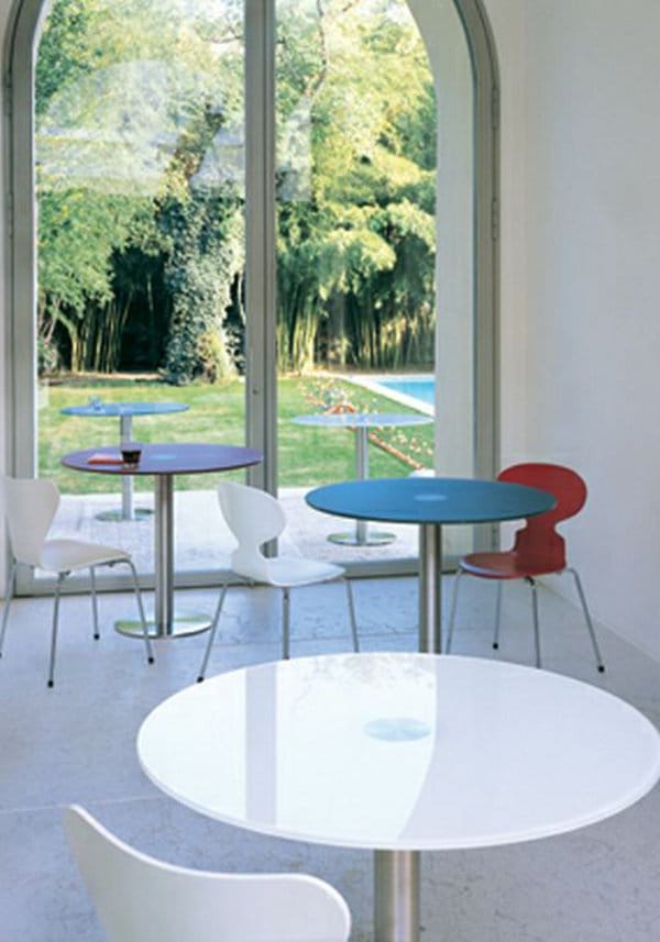 Mesa redonda de cristal BIG BASIC By Gallotti&Radice