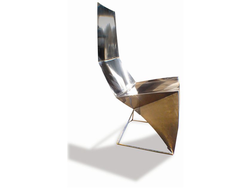 High-back steel chair SKINNY BACK By ICI ET LÀ
