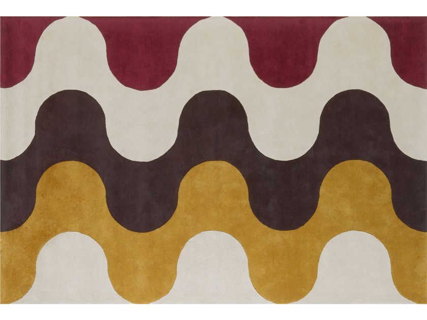 Patterned wool rug FLAMMES By NOW Carpets