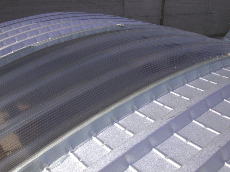 Modular system of corrugated multiwall polycarbonate ARCOPLUS® 1000 ...