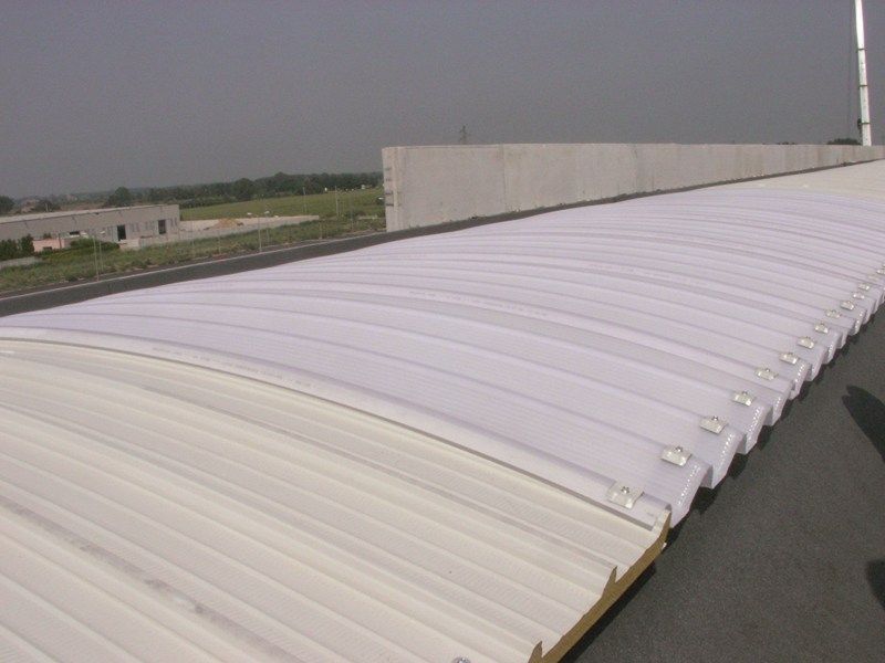 Modular system of corrugated multiwall polycarbonate ARCOPLUS® SUPER ...