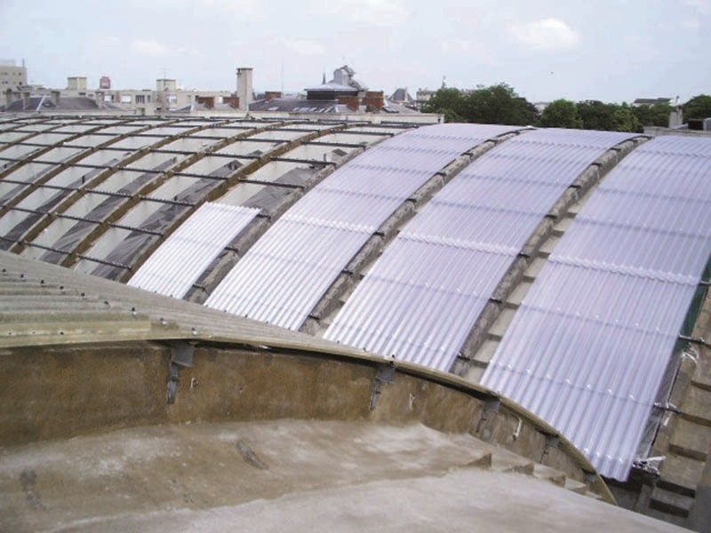 Modular system of corrugated multiwall polycarbonate ARCOPLUS® SUPER ...