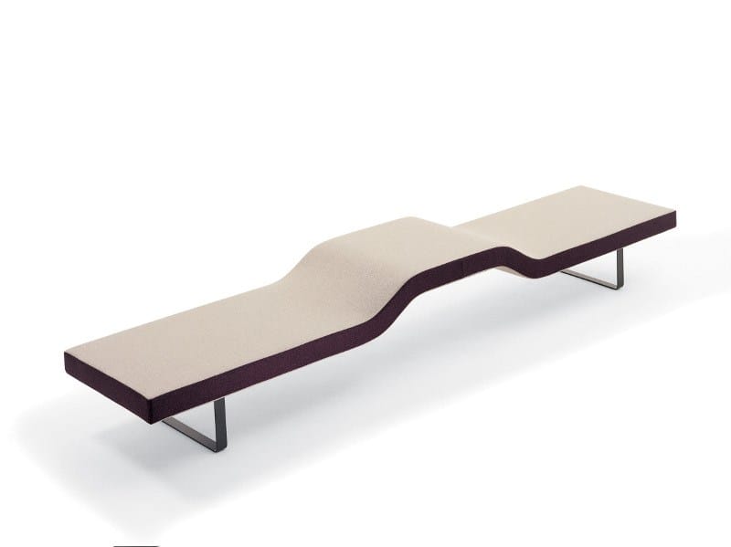 Upholstered bench LONGWAY B By Segis design Bartoli Design