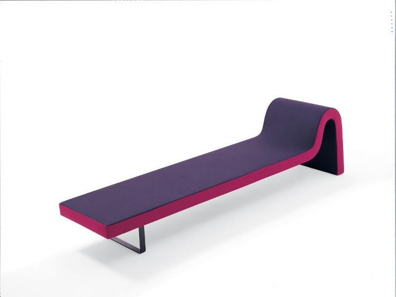 Upholstered bench LONGWAY C By Segis design Bartoli Design