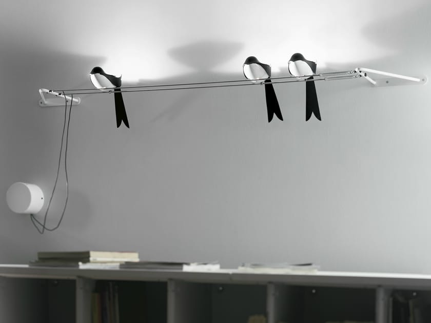 Lampada da parete a LED in metallo LE RONDINI - Martinelli Luce ...