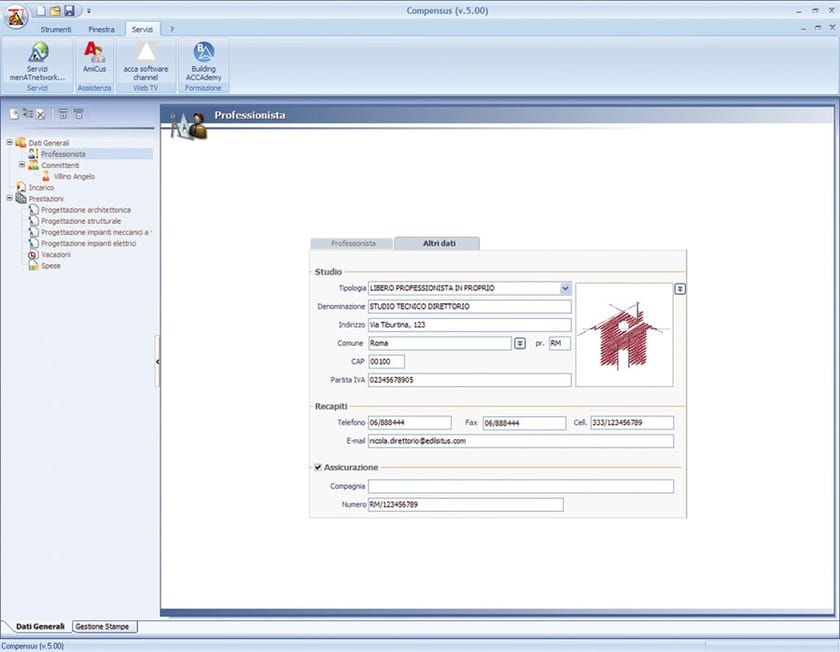 Preventivi e parcelle Compensus - ACCA software