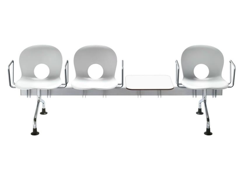 OLIVIA Beam seating with armrests By REXITE | design Raul Barbieri