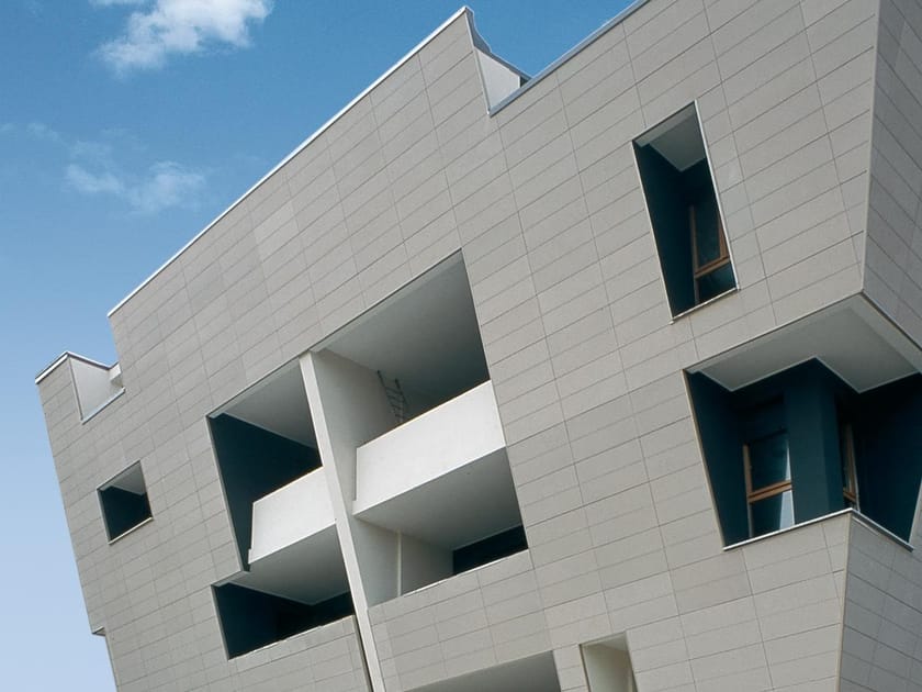 Sistema per facciata in cemento fibrorinforzato e isolante PIZ ...