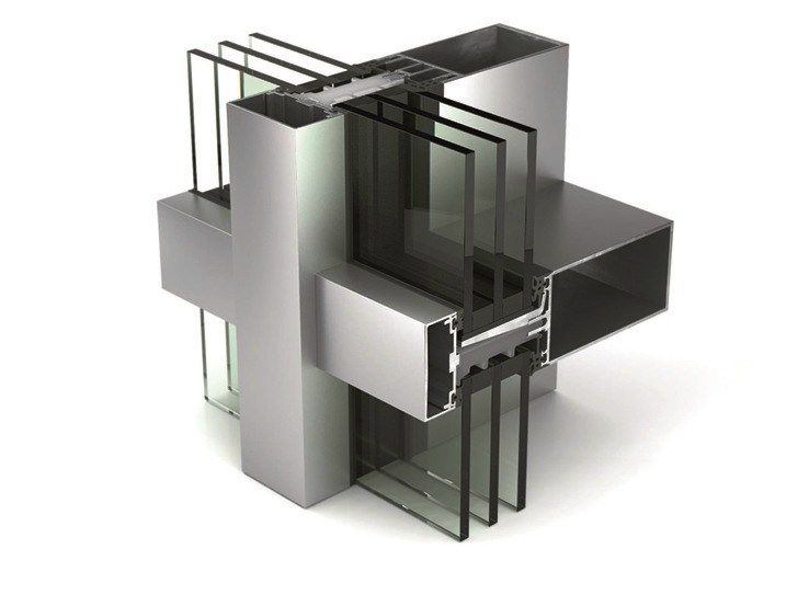Continuous facade system WICTEC 50 HI By WICONA
