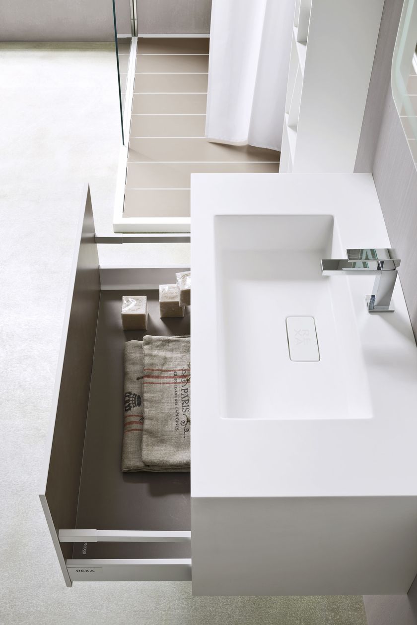 UNICO | Corian® vanity unit By Rexa design Imago Design