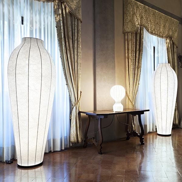 Cocoon resin floor lamp CHRYSALIS By FLOS design Marcel Wanders