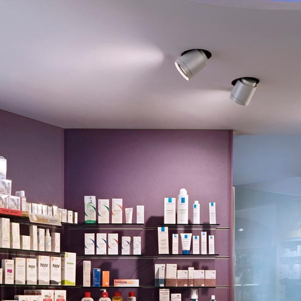 Halogen adjustable aluminium spotlight PURE DOWNLIGHT By Flos design ...