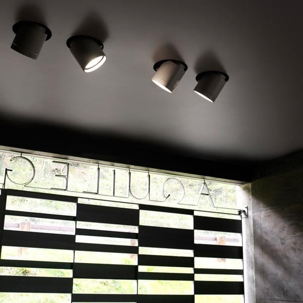 Halogen adjustable aluminium spotlight PURE DOWNLIGHT By Flos design ...