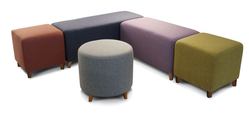 PUF | Round pouf Round fabric pouf for contract By Jes