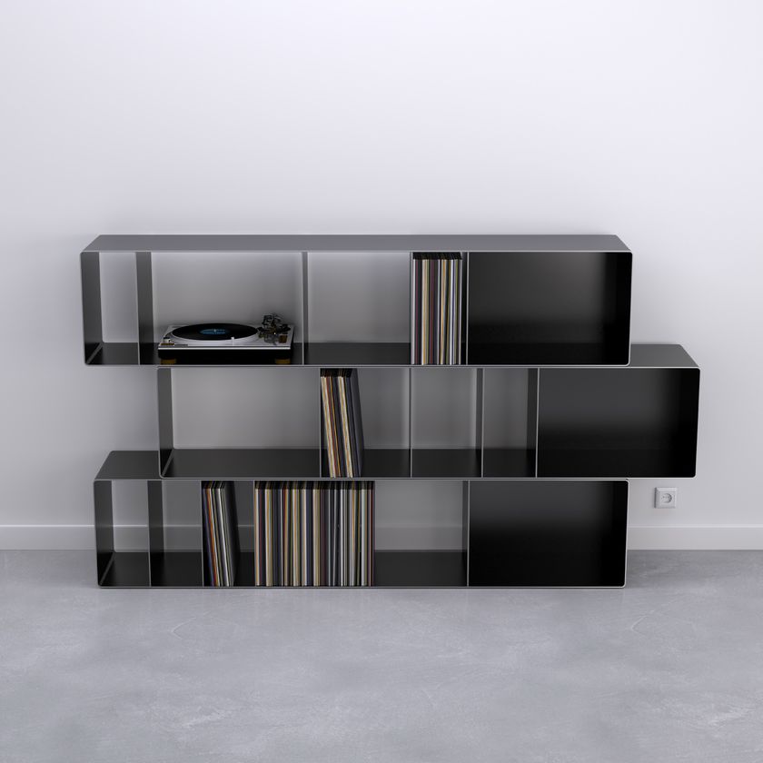 Freestanding custom metal shelving unit QUATTRO By VIDAME CREATION ...