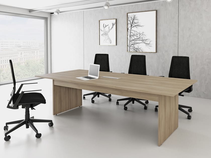 LINEA R | Rectangular meeting table Linea Collection By FERCIA