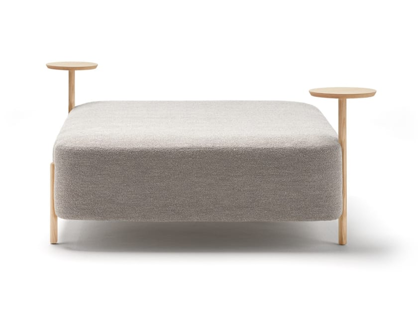 RC WOOD | Upholstered pouf By Blasco&Vila design Francesc Rifé