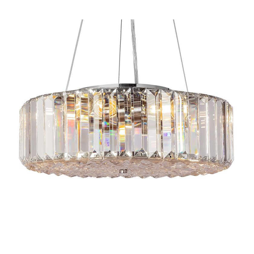 Direct-indirect light pendant lamp with crystals RECINTO By MAYTONI