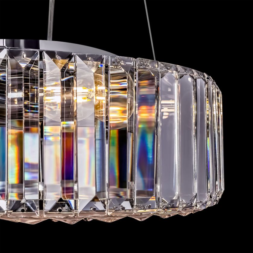 Direct-indirect light pendant lamp with crystals RECINTO By MAYTONI