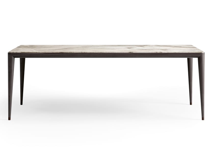 BLUE MOON Rectangular marble and wooden table By CPRN HOMOOD | design Lucia Ippolito