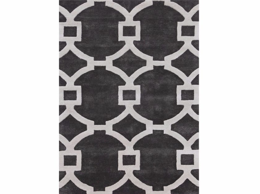 Rug with geometric shapes REGENCY TAQ-193 Liquorice/Liquorice Contour ...
