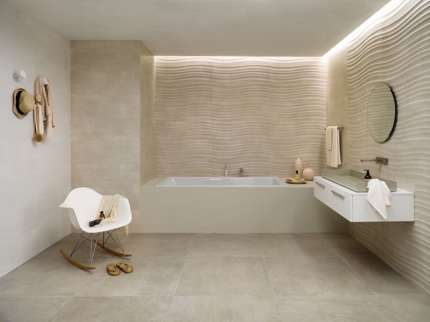 Porcelain stoneware wall/floor tiles with concrete effect RESTYLE By ...