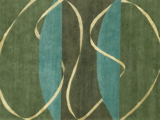 RHYTHMS Rectangular handmade rug By Deirdre Dyson