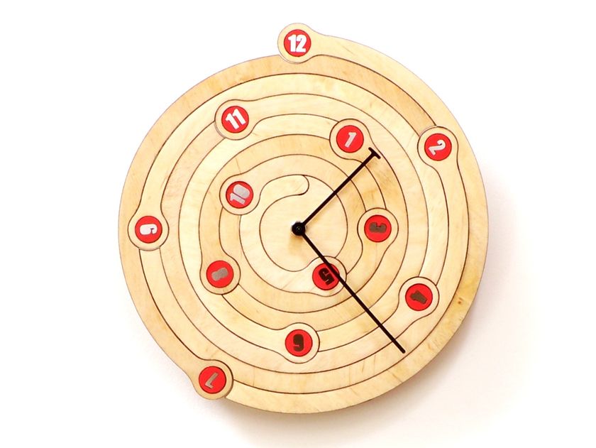 Wall-Mounted Plywood Clocks | Archiproducts