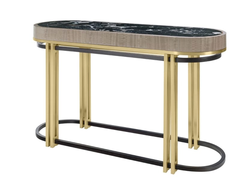 Oval brass console table RIO By FRATO
