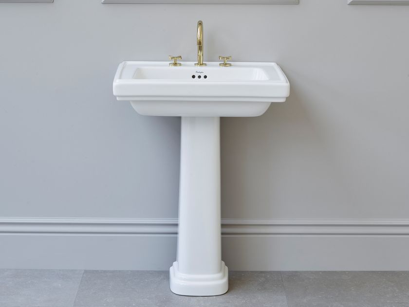 RIVIERA | Single washbasin 580mm Pedestal Basin By Burlington