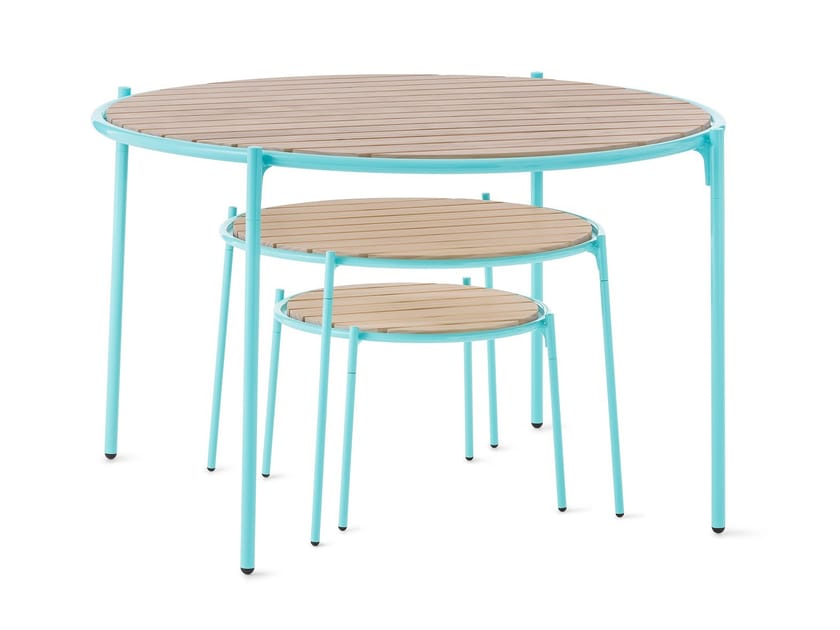 ROCKY Round steel garden side table By Nola Industrier | design Nina Jobs