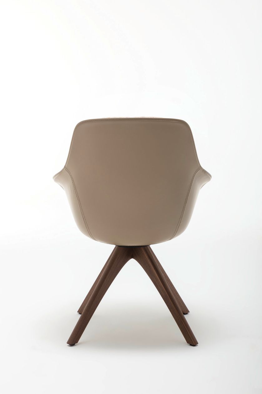 ROLF BENZ 600 Trestle-based chair with armrests By Rolf Benz | design ...