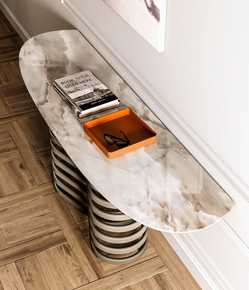 ROTOLO Oval ceramic console table By EFORMA | design Moom