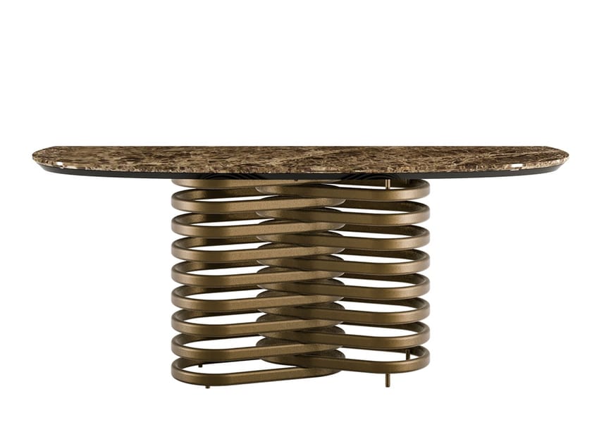 ROTOLO Oval marble console table By EFORMA | design Moom