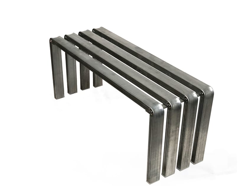 RUNWAY | Galvanized steel bench By Situér