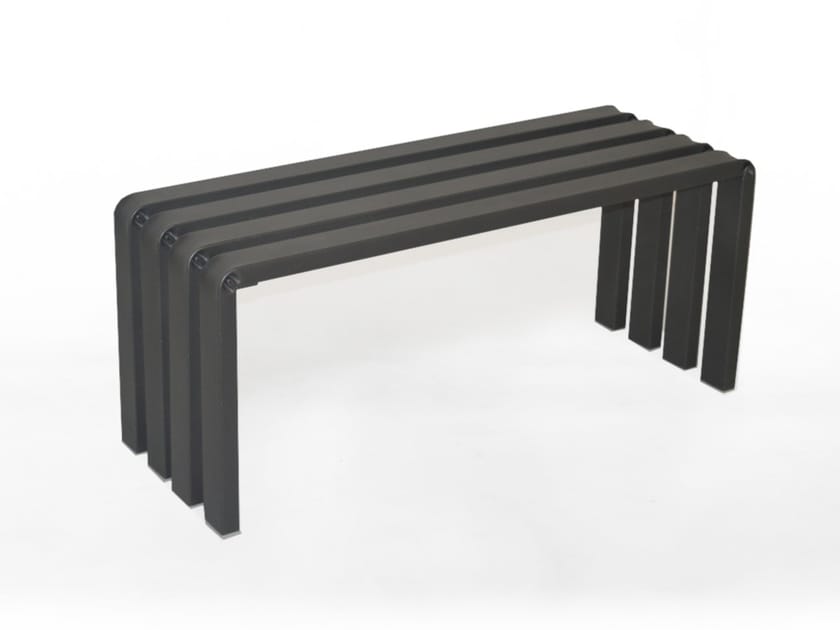 RUNWAY | Galvanized steel bench By Situér