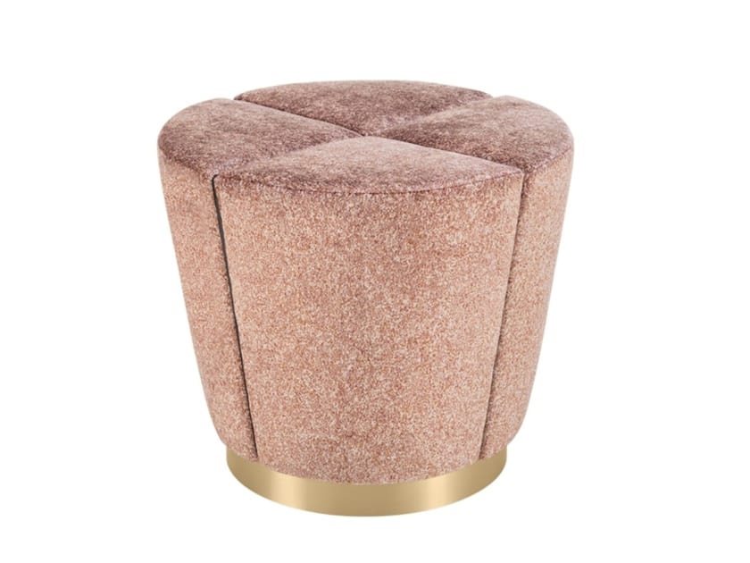 Round fabric stool SAFI By FRATO