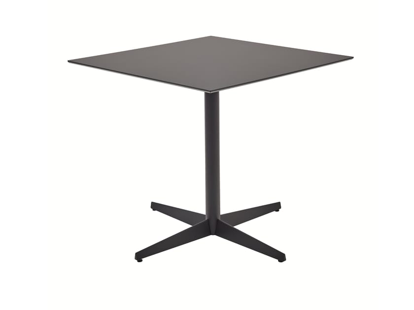 Square HPL table with 4-star base SAMU | Square table By Segis design ...