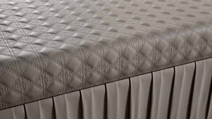 SAN MARCO Upholstered storage leather bench By Reflex