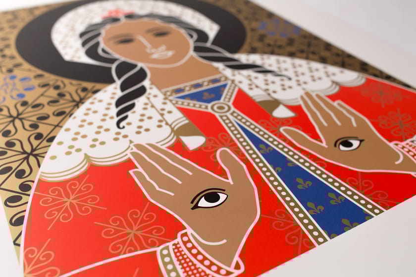SAINT LUCY Coated paper Print on paper By TuttiSanti | design FF3300