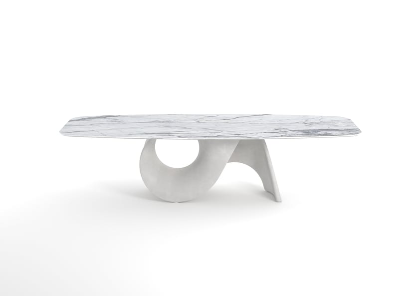 SEASHELL | Ceramic table By Calligaris design Gino Carollo
