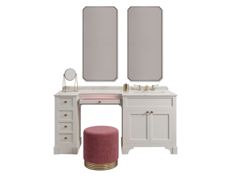 SEASON VANITY Wooden dressing table / vanity unit with marble top By ...