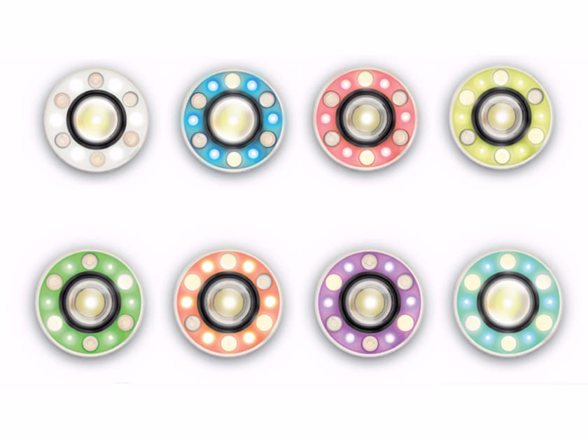 LOT RGB LED semi-inset aluminium spotlight By Artemide | design Tapio ...