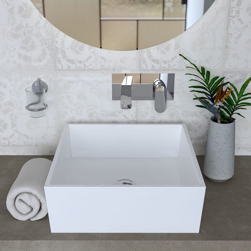 SHARP | Lavabo quadrato By Ercos | Ponsi